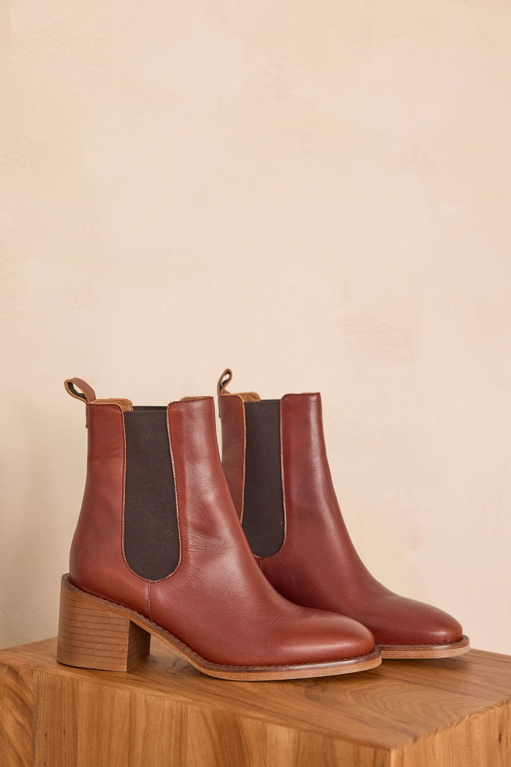 Bottines en cuir VALENTINA Femme | CHOCOLAT | Maison 123