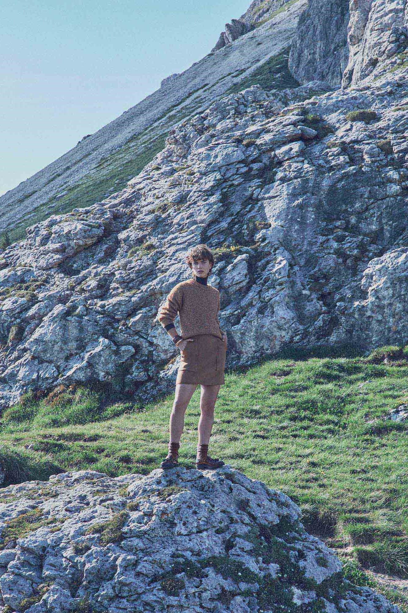 Pull col rond AGNES Femme | CAMEL | Maison 123