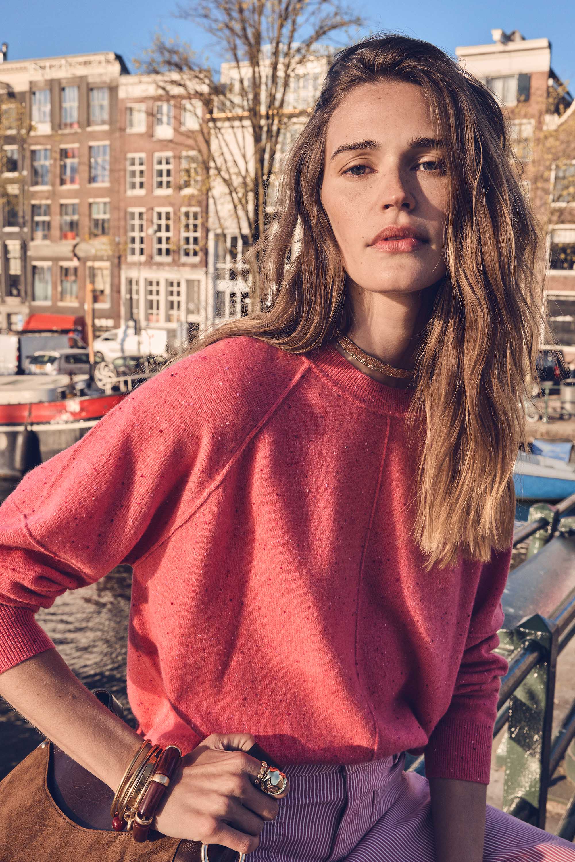 Pull ARY en 100% cachemire - 2 fils Femme | ROSE FONCE | Maison 123