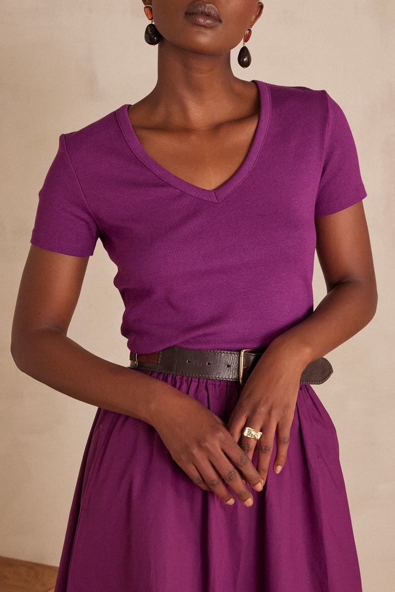 T-shirt ADAM en coton Femme | FUCHSIA FONCE | Maison 123
